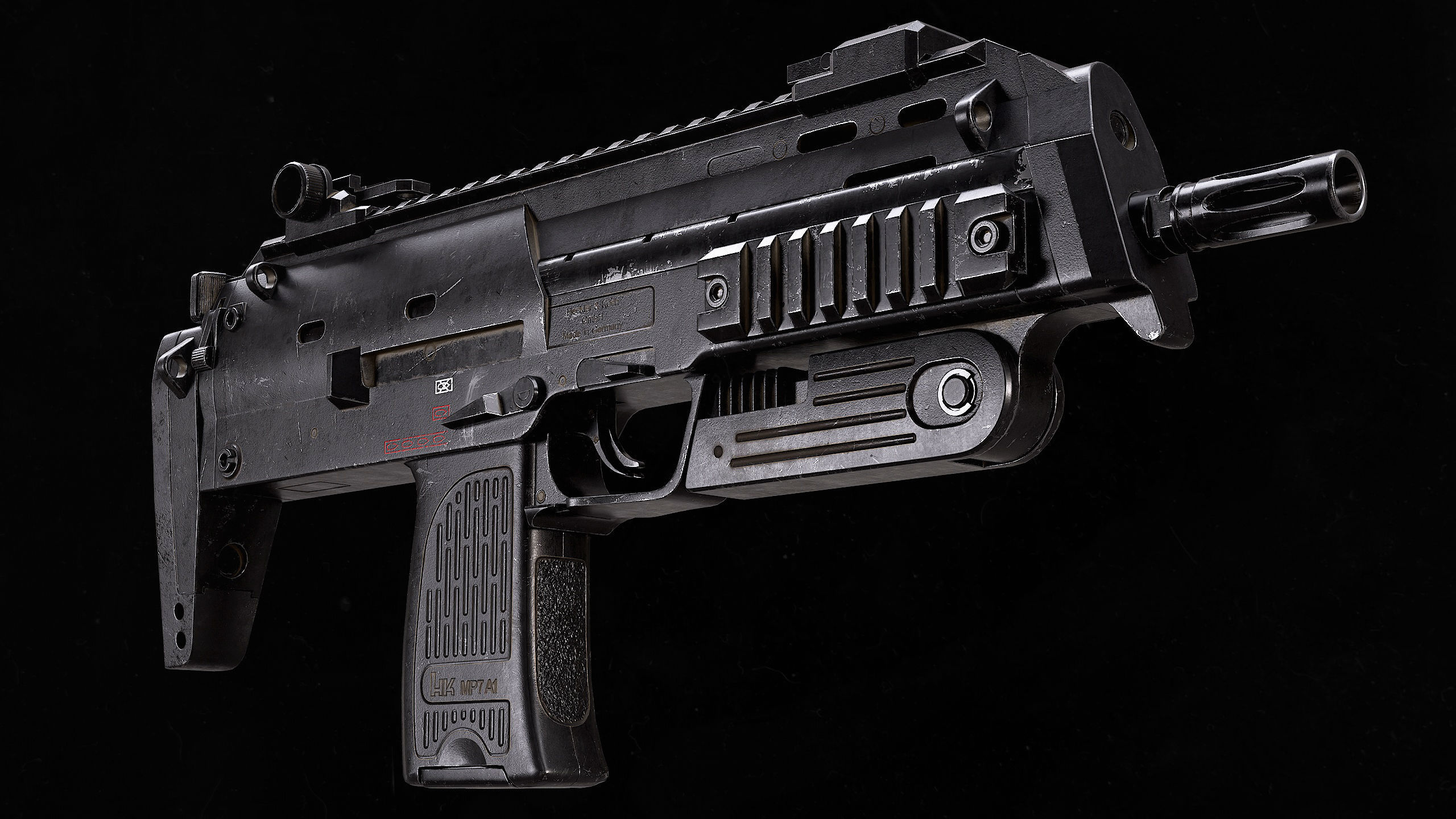 3D model Heckler Koch MP7 A1 VR / AR / low-poly | CGTrader