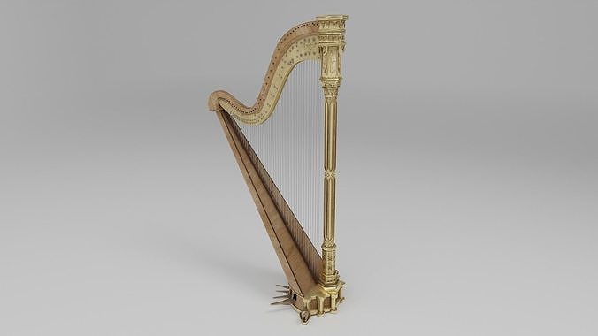 Erard Harp 3D model | CGTrader