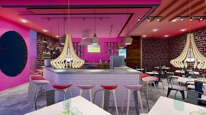 pink club 3D model | CGTrader