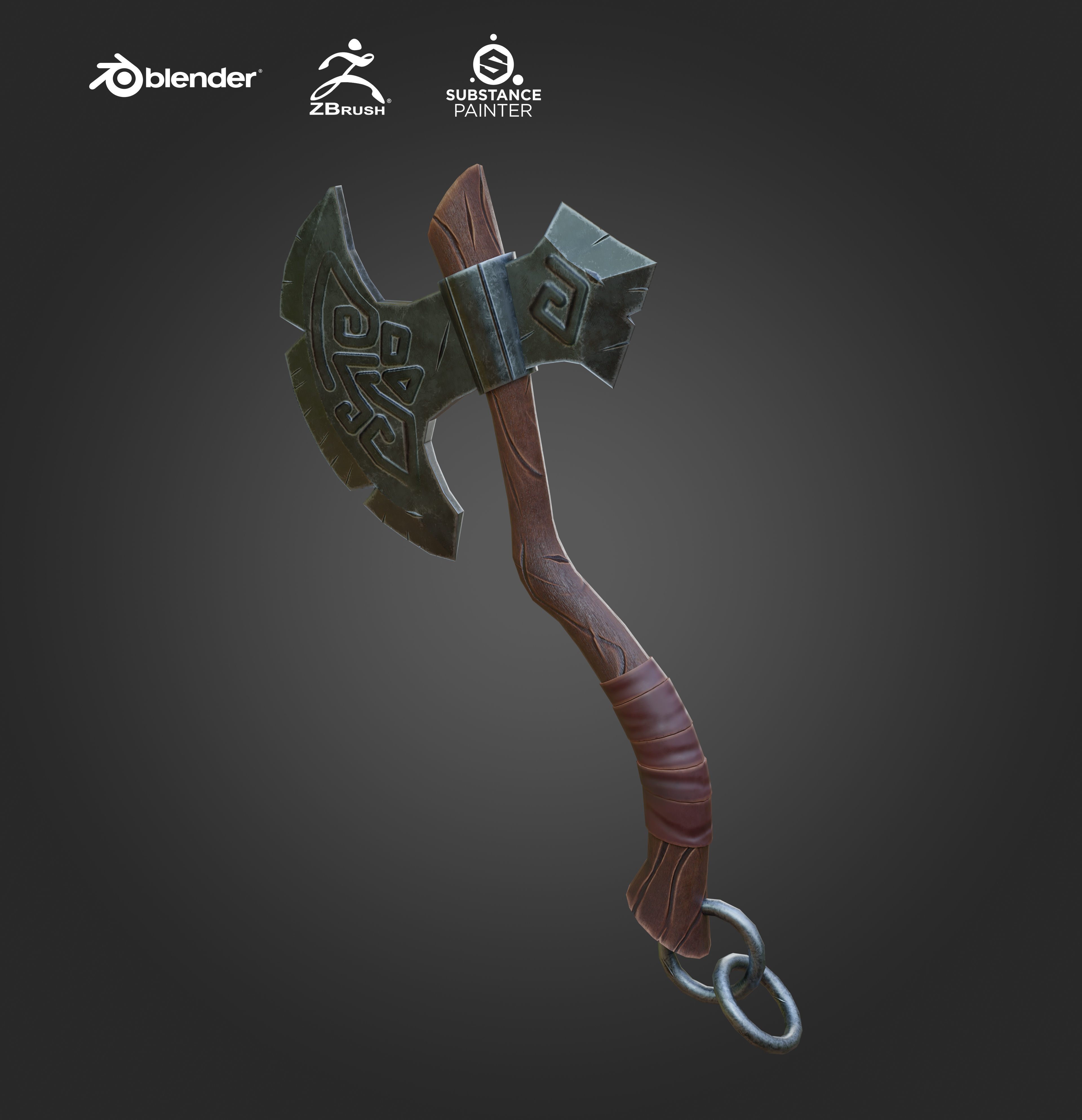 3D model Stylized axe Game Ready VR / AR / low-poly | CGTrader