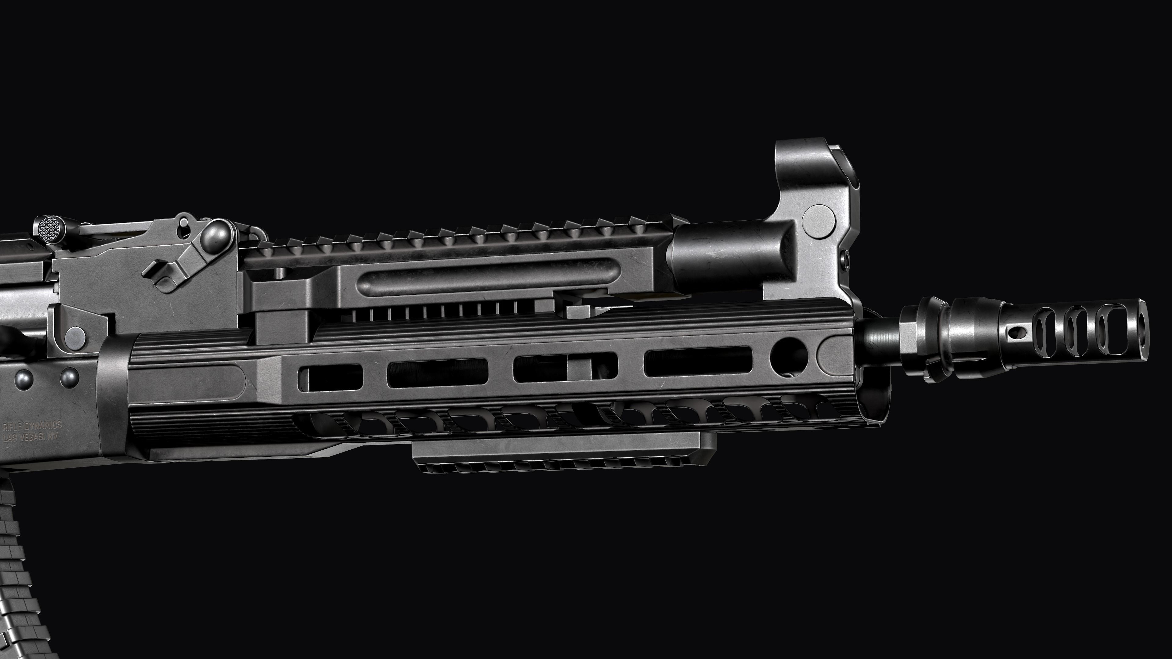 3D model Modular assault rifle Rifle Dynamics 704 AK system VR / AR ...