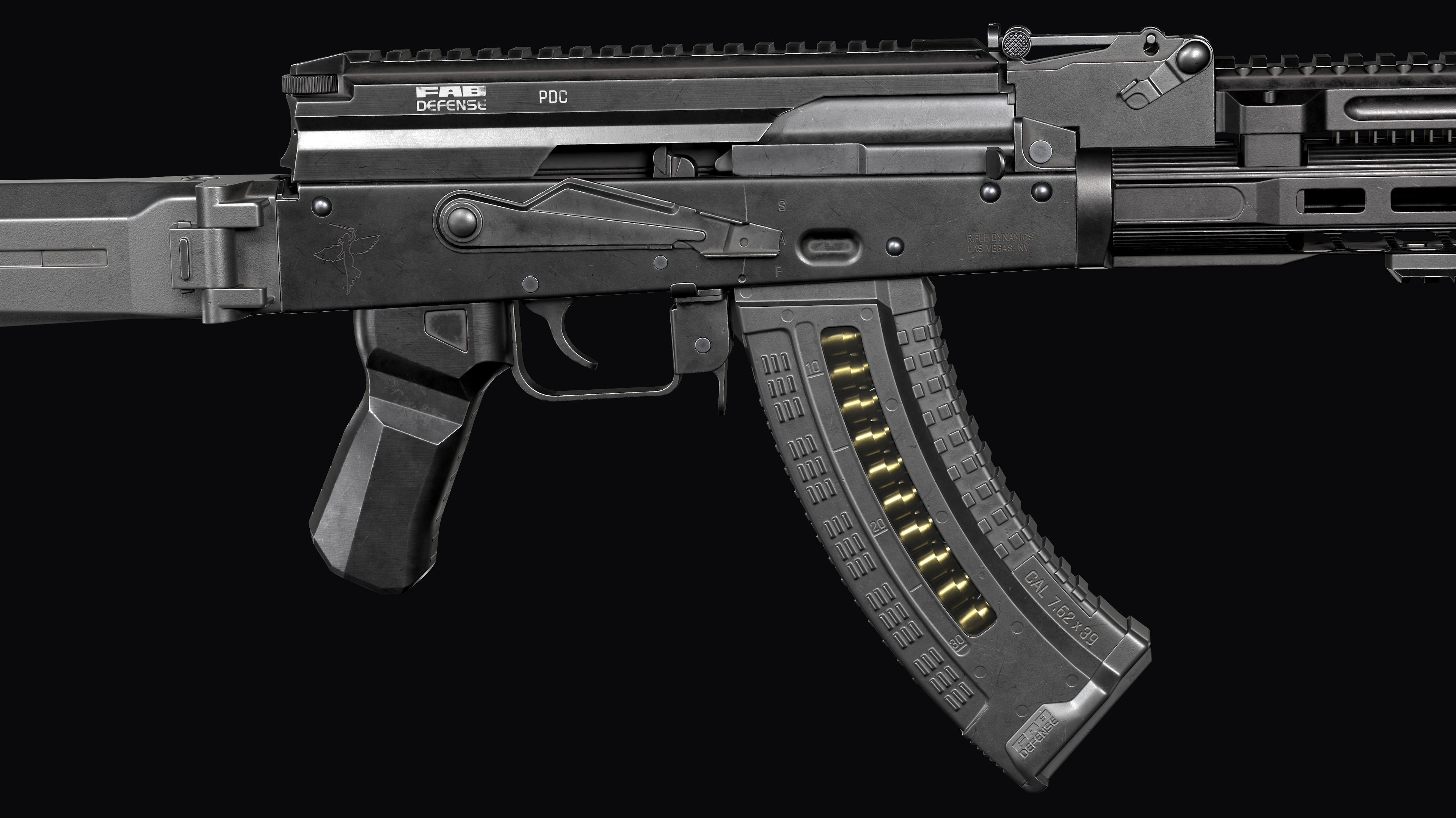 3D model Modular assault rifle Rifle Dynamics 704 AK system VR / AR ...