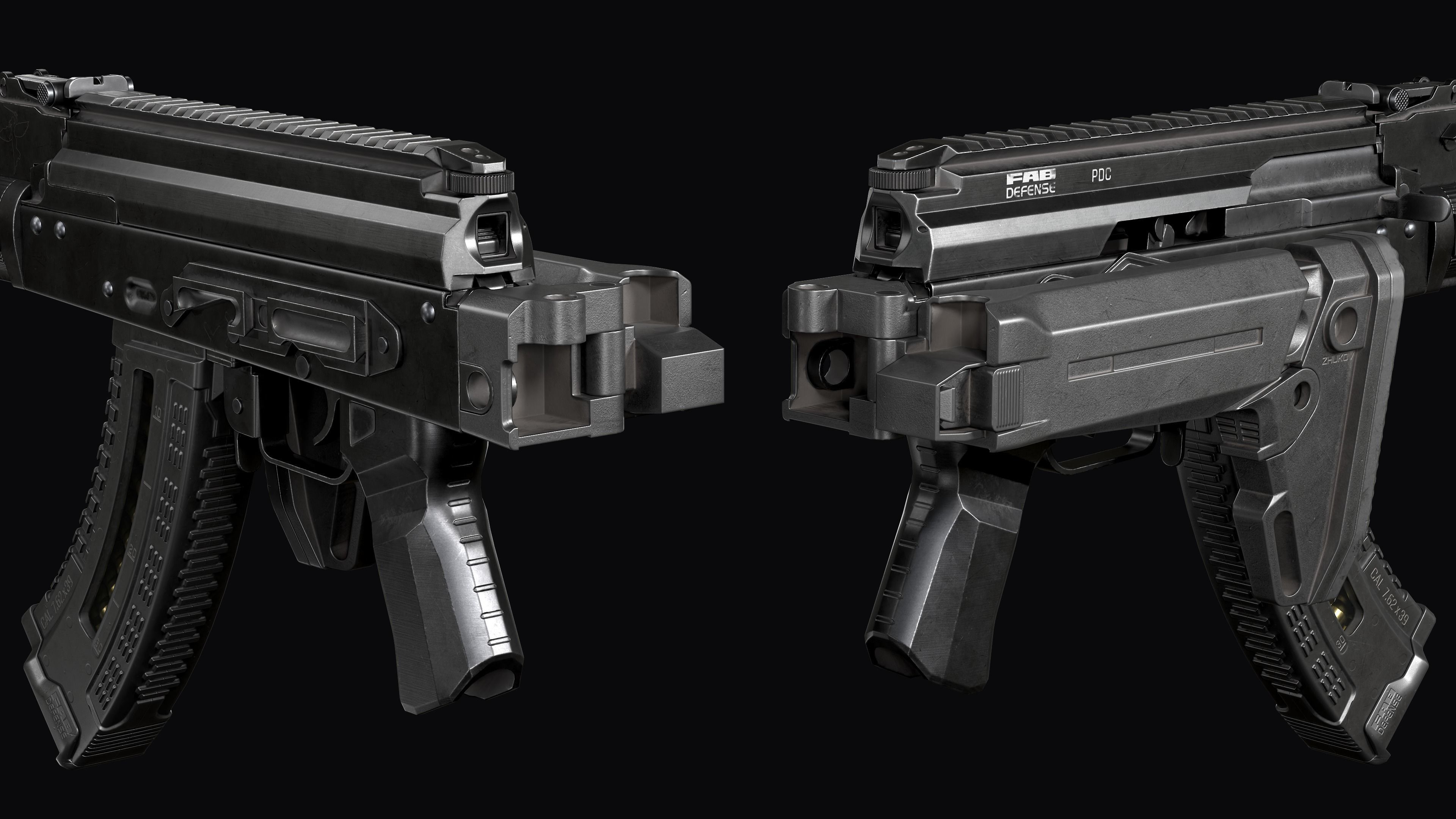 3D model Modular assault rifle Rifle Dynamics 704 AK system VR / AR ...