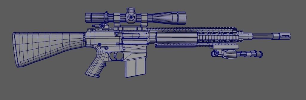 3D model M110 Sniper Rifle VR / AR / low-poly | CGTrader