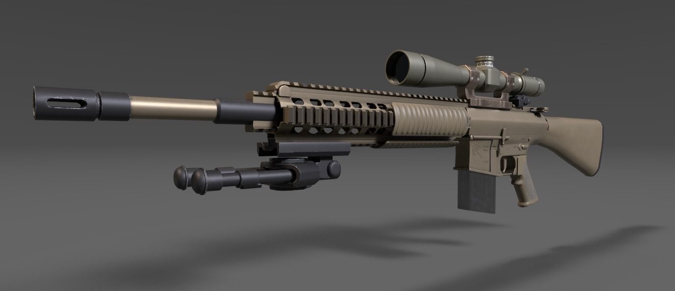 3D model M110 Sniper Rifle VR / AR / low-poly | CGTrader