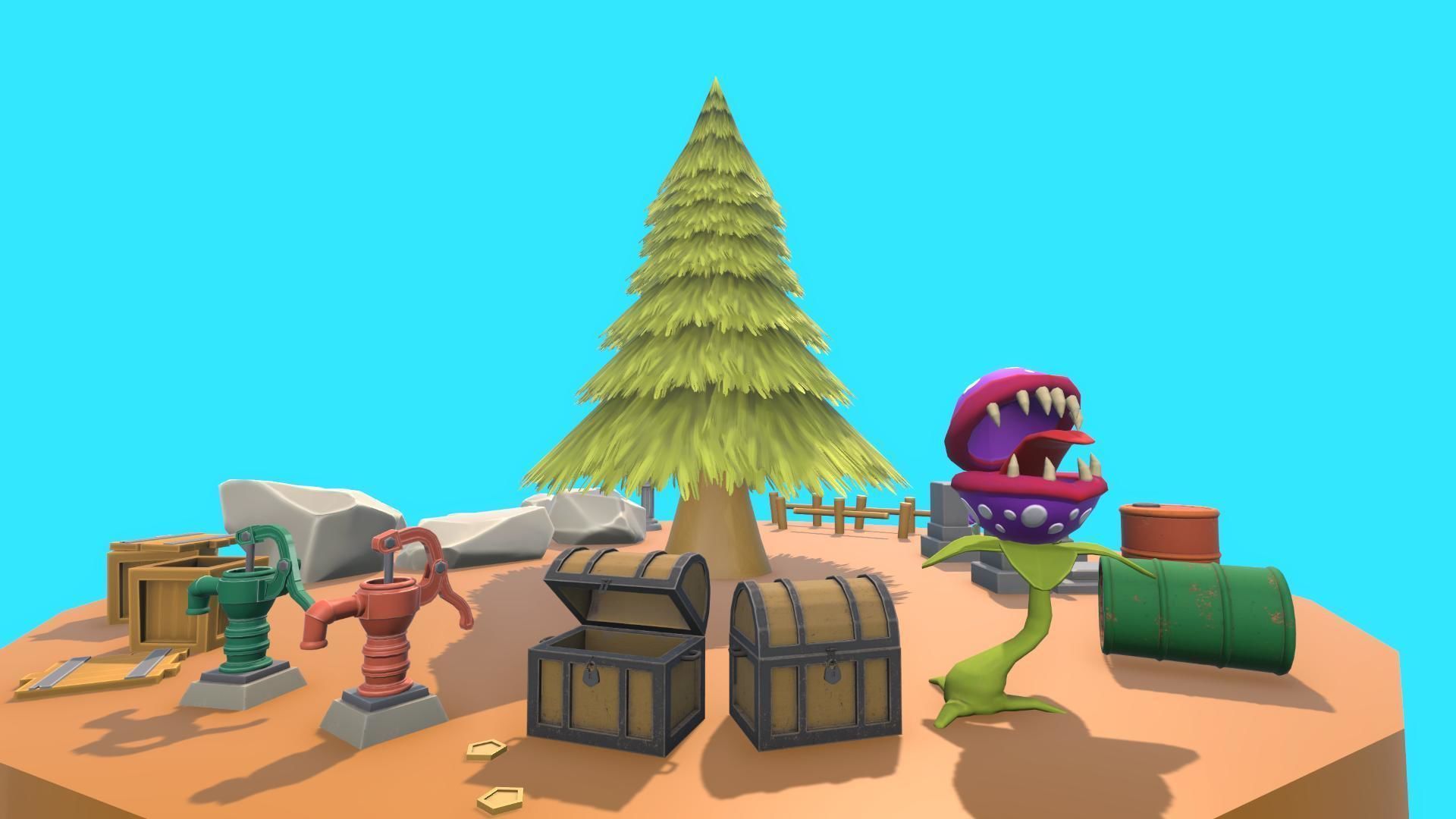 Various Environment Islands Lite Unity URP free VR / AR / low-poly 3D ...
