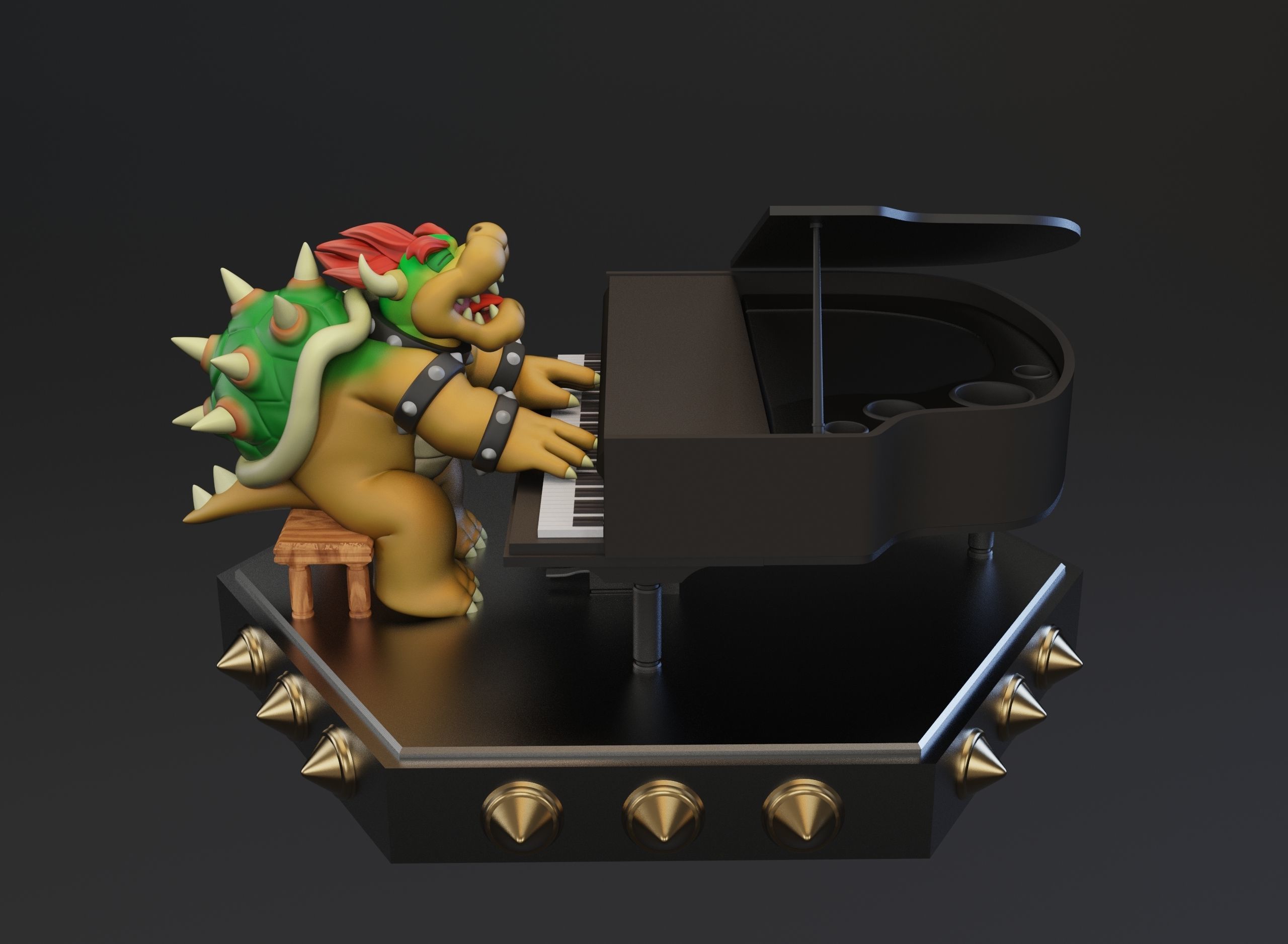 Bowser Super Mario Bros 3D Printing model 3D model 3D printable | CGTrader