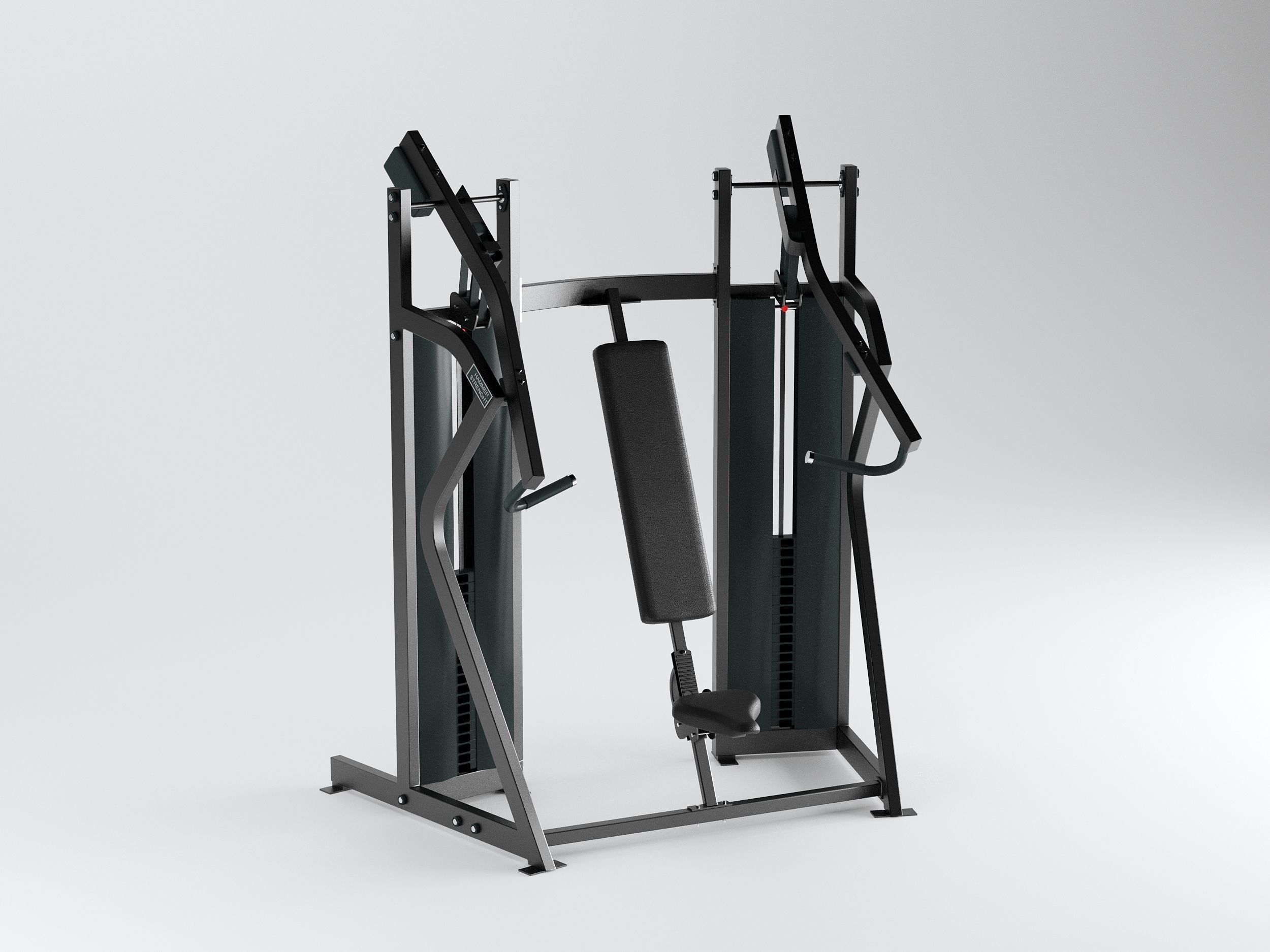 Hammer Strength MTS Iso-Lateral Chest Press 3D model | CGTrader