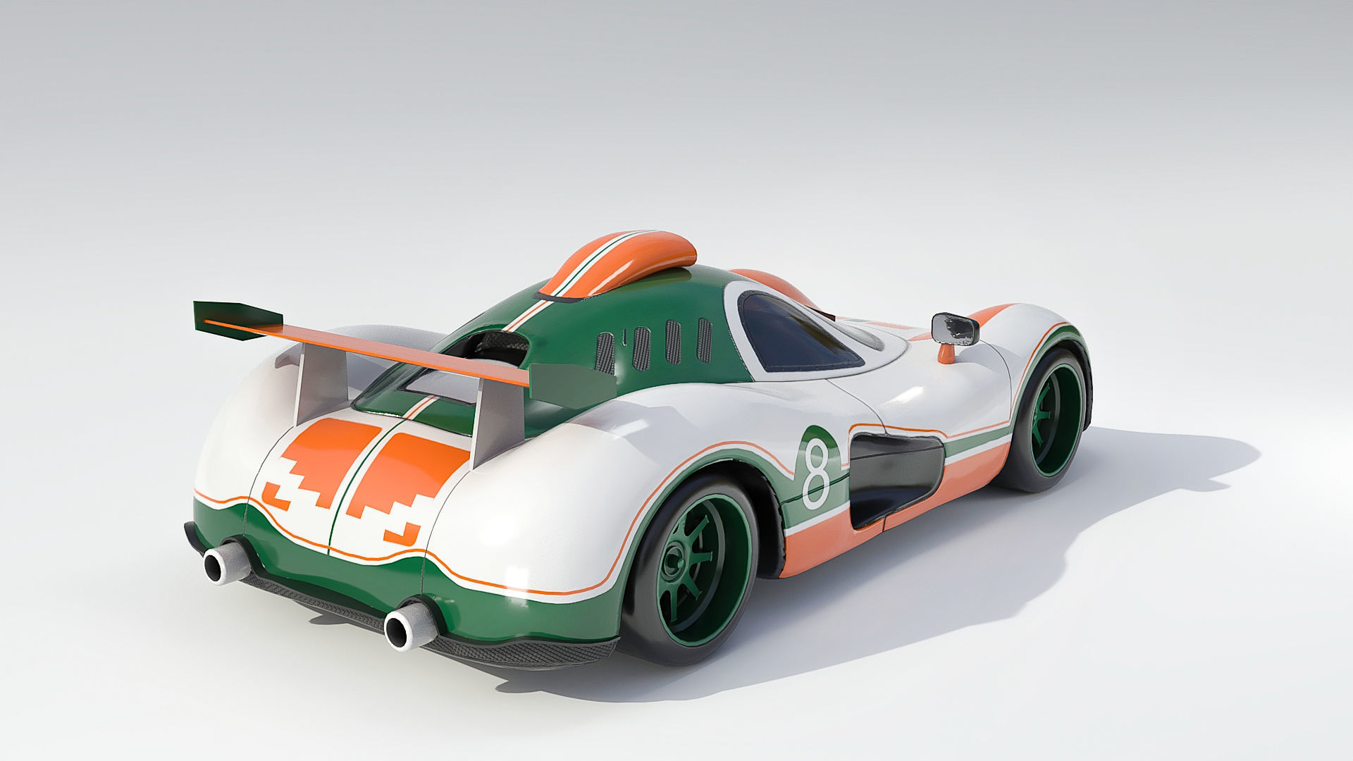 3D model Low poly Concept Racer cars Le Mans style VR / AR / low-poly ...