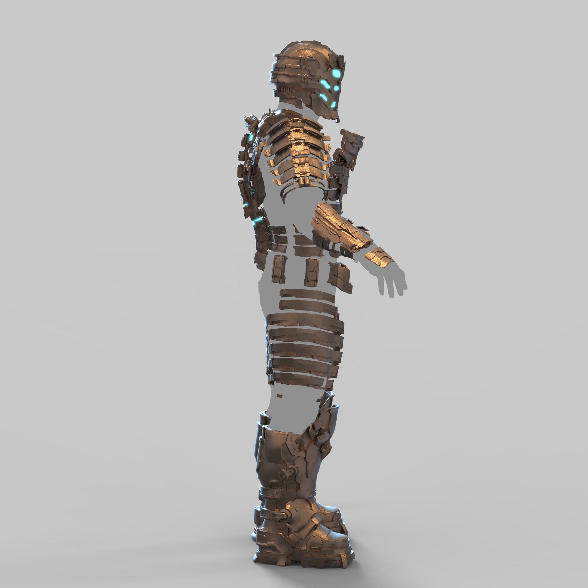 Dead Space Remake LVL 5 Isaac Clarke Full Body Wearable Armor 3D model ...