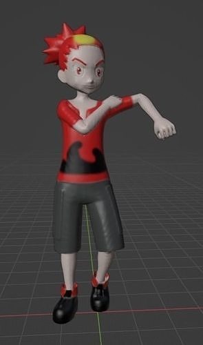 Buck pokemon trainer 3D model 3D printable | CGTrader