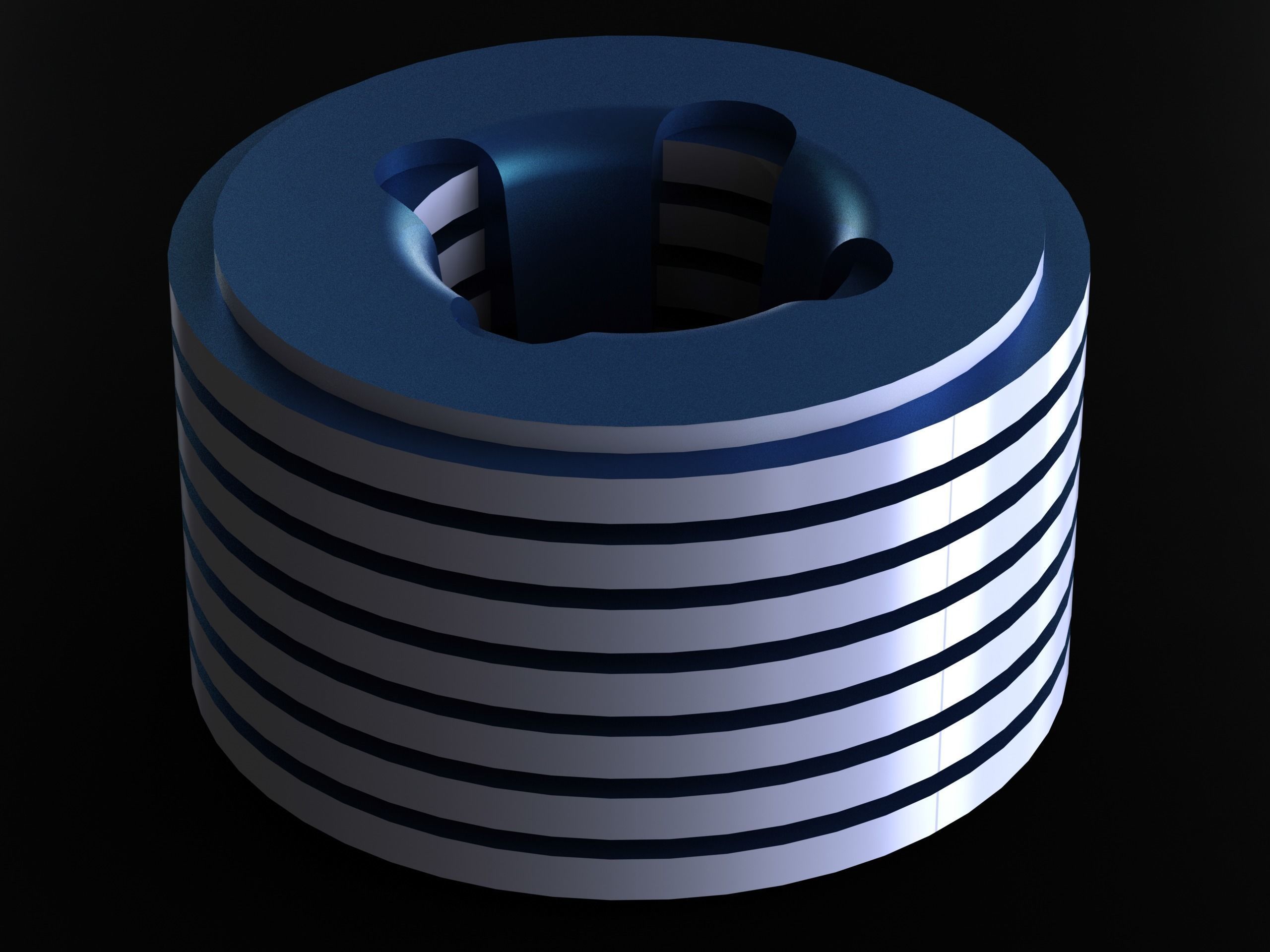Aluminium Engine Heat Sink for RC Cars 3D model rigged | CGTrader