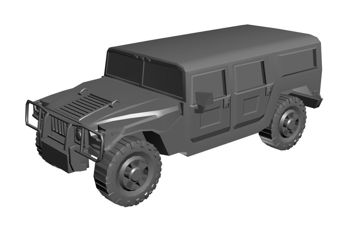 3D model HUMMER H1 Hypercasual VR / AR / low-poly | CGTrader