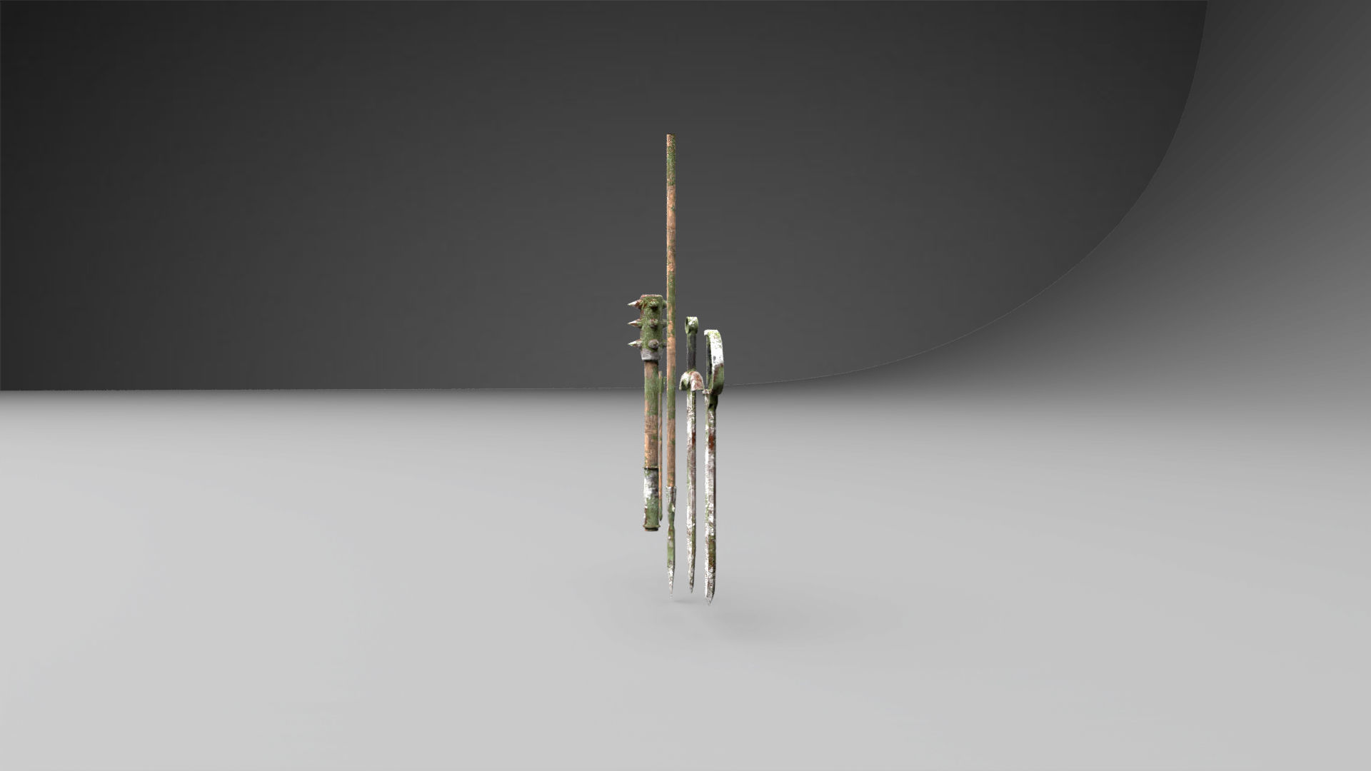 3D model Rusty Weapons VR / AR / low-poly | CGTrader