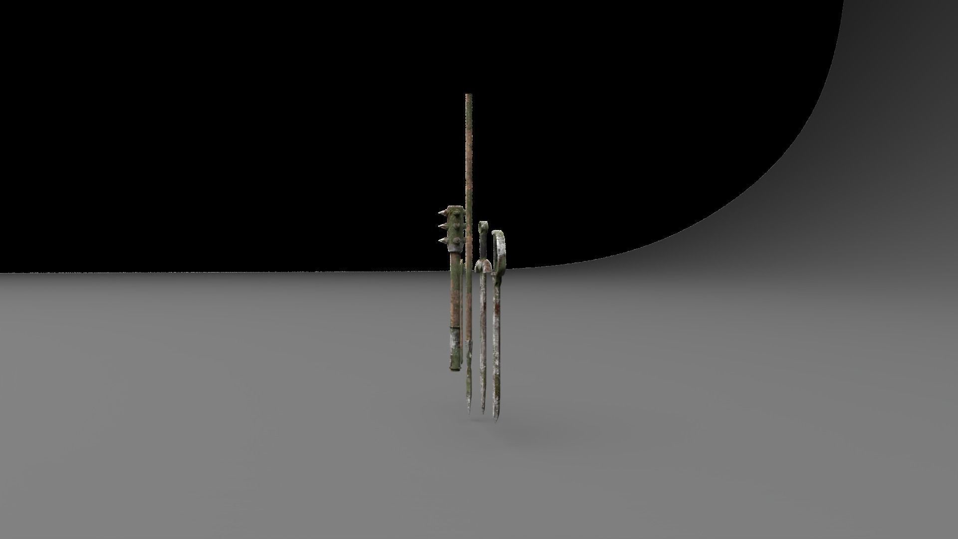 3D model Rusty Weapons VR / AR / low-poly | CGTrader