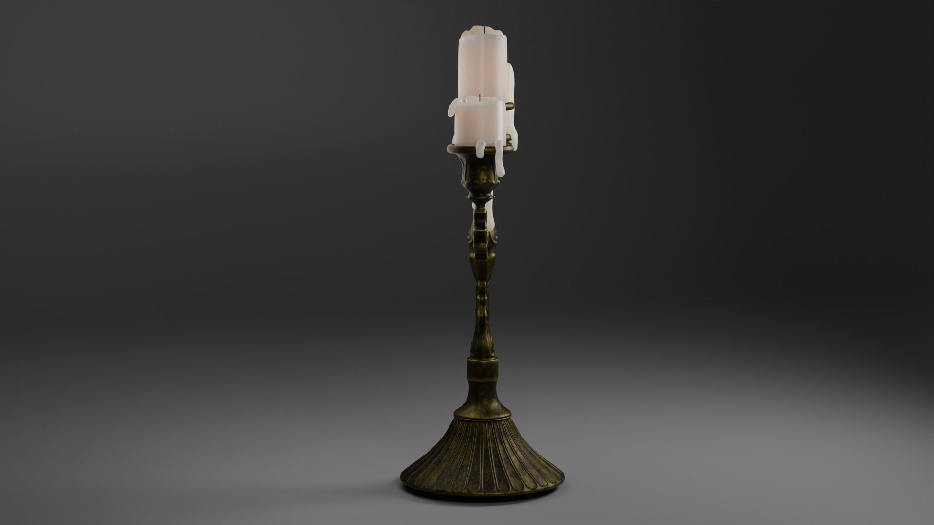 Candlestick in the old style 3D model 3D model | CGTrader