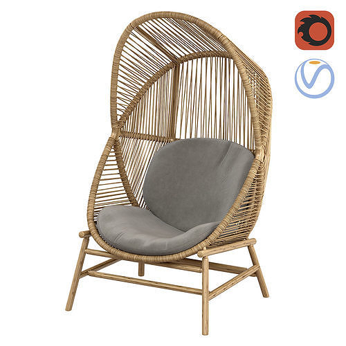 Hive chair Cane line rattan weave natural 3D model | CGTrader