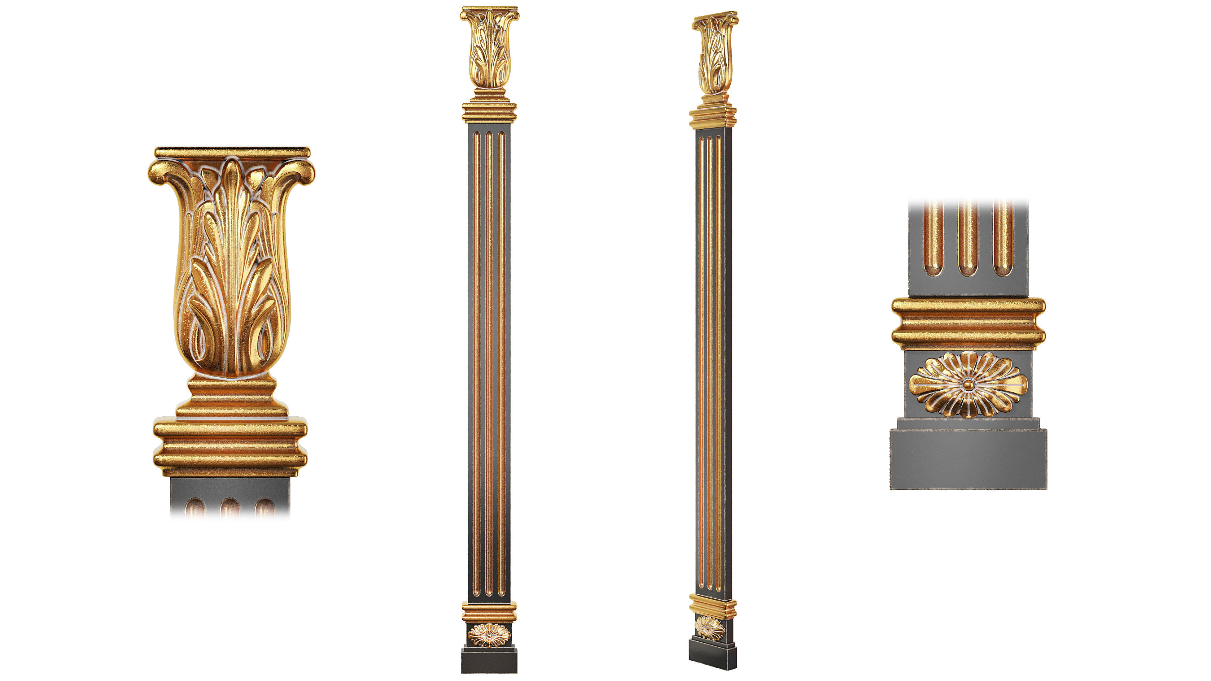 Classic pilaster 05 3D model | CGTrader