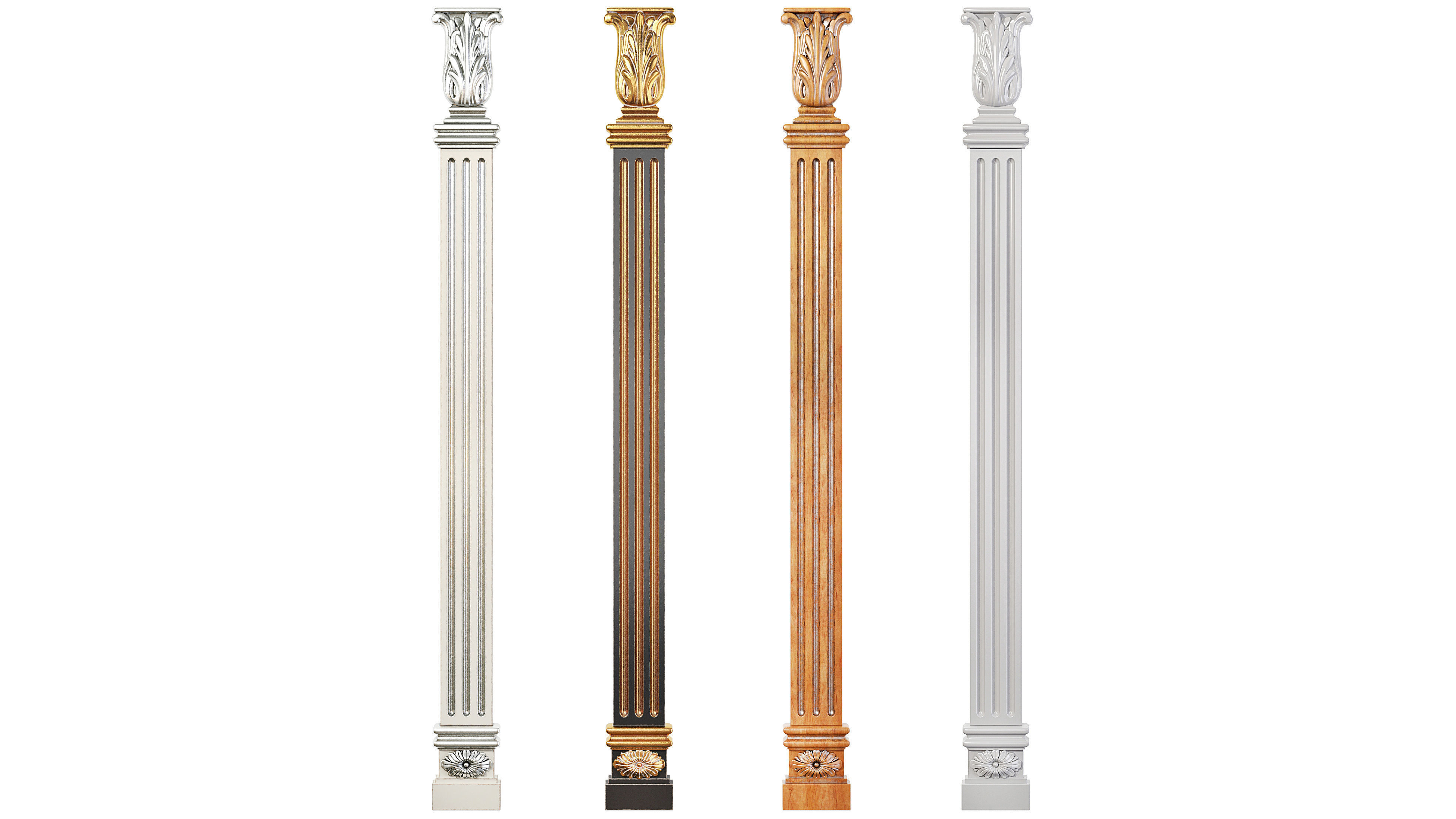 Classic pilaster 05 3D model | CGTrader