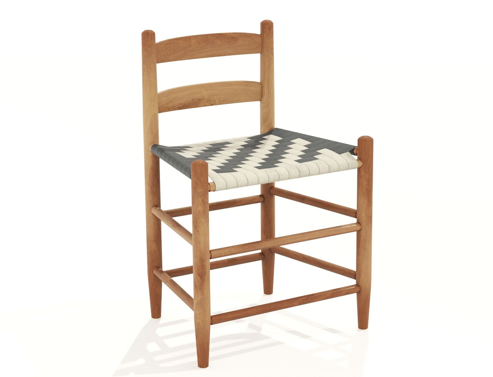 Shaker Low-Back Chair 3D model | CGTrader