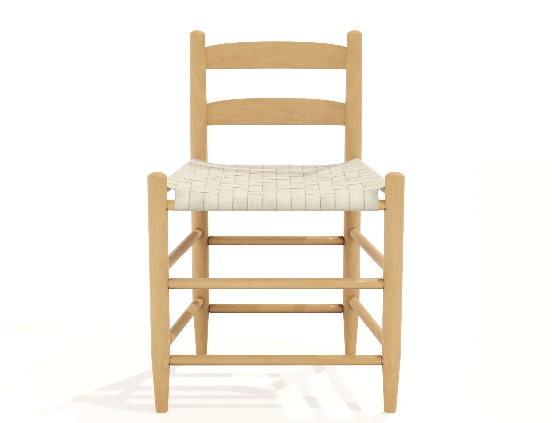 Shaker Low-Back Chair 3D model | CGTrader