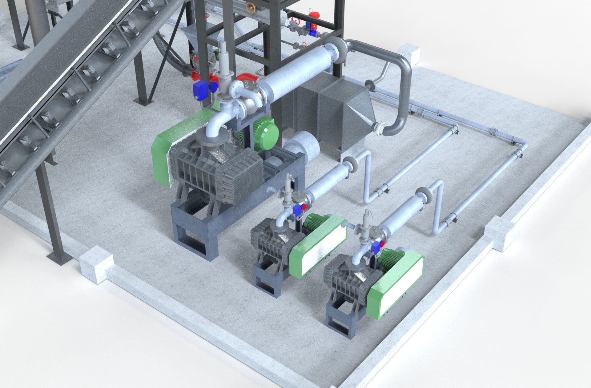 Industry tank Mining processing plant equipment 3d model props 3D model ...