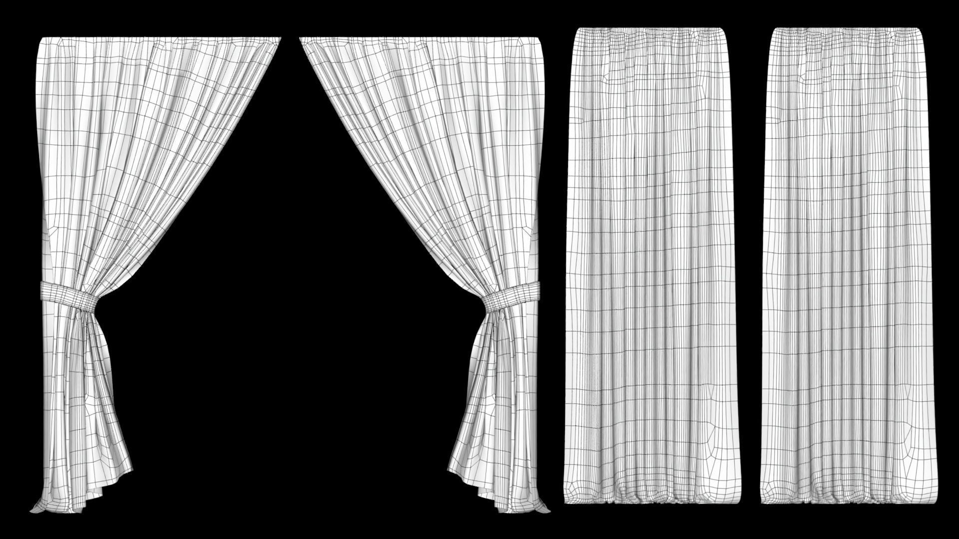 3D model 4K Damaged Old Curtain VR / AR / low-poly | CGTrader