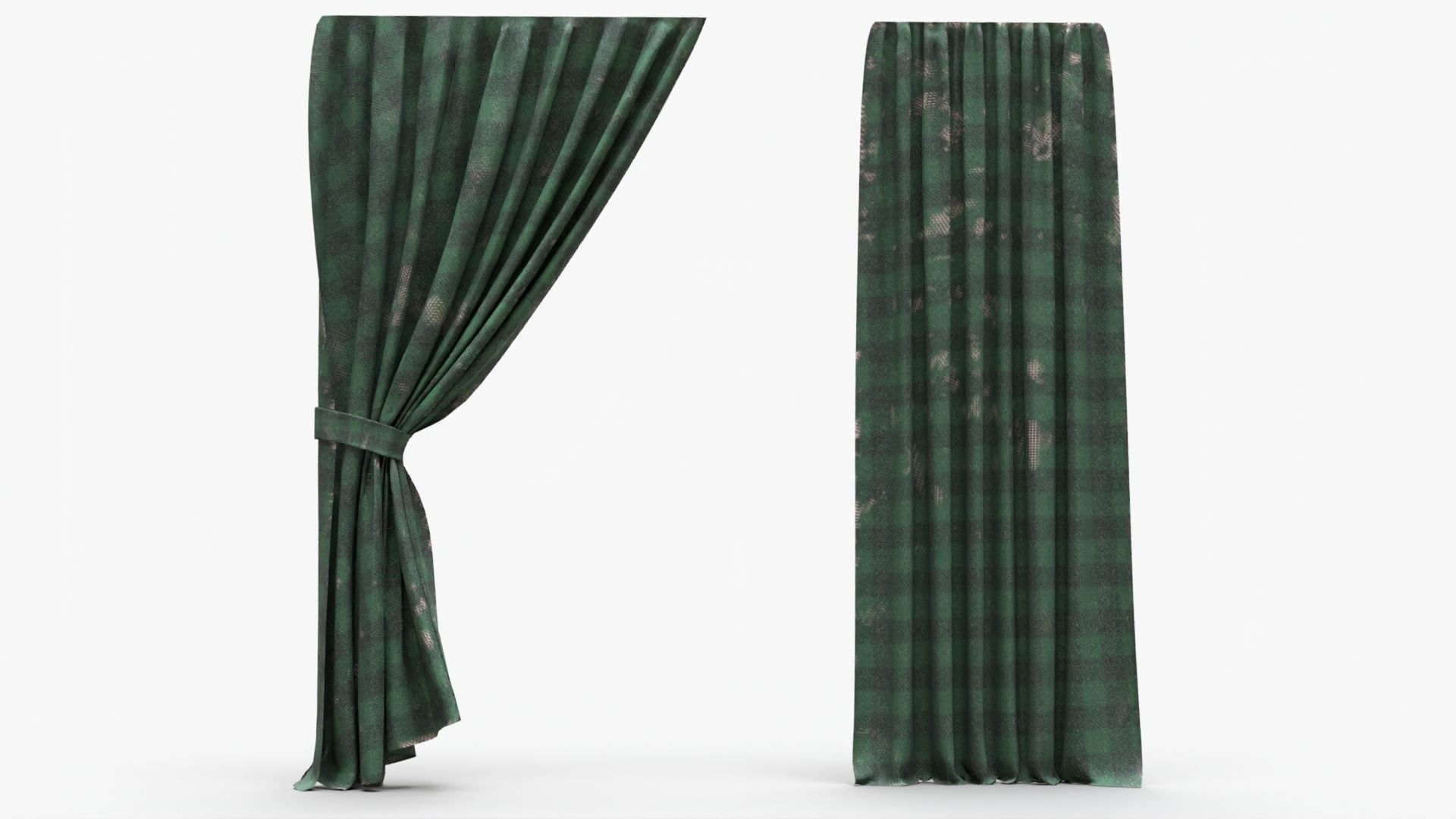 4K Damaged Old Curtain 3D model | CGTrader