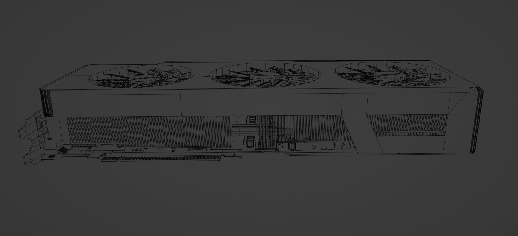 3D model Gigabyte Vision NVIDIA RTX 3090 Graphics card VR / AR / low ...