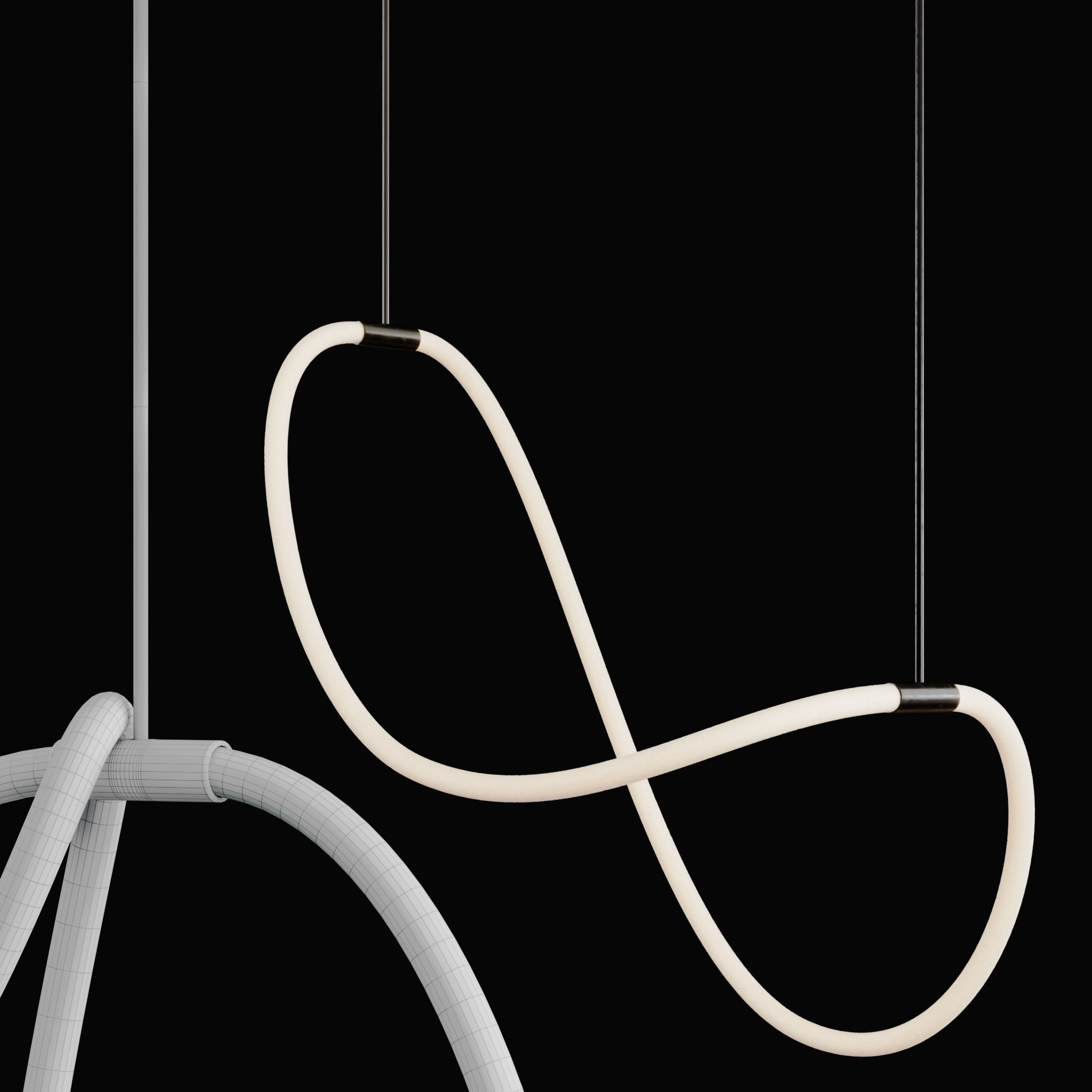 2 Luke Lamp Pendant light 3 - 2 light -2 mat 3D model | CGTrader