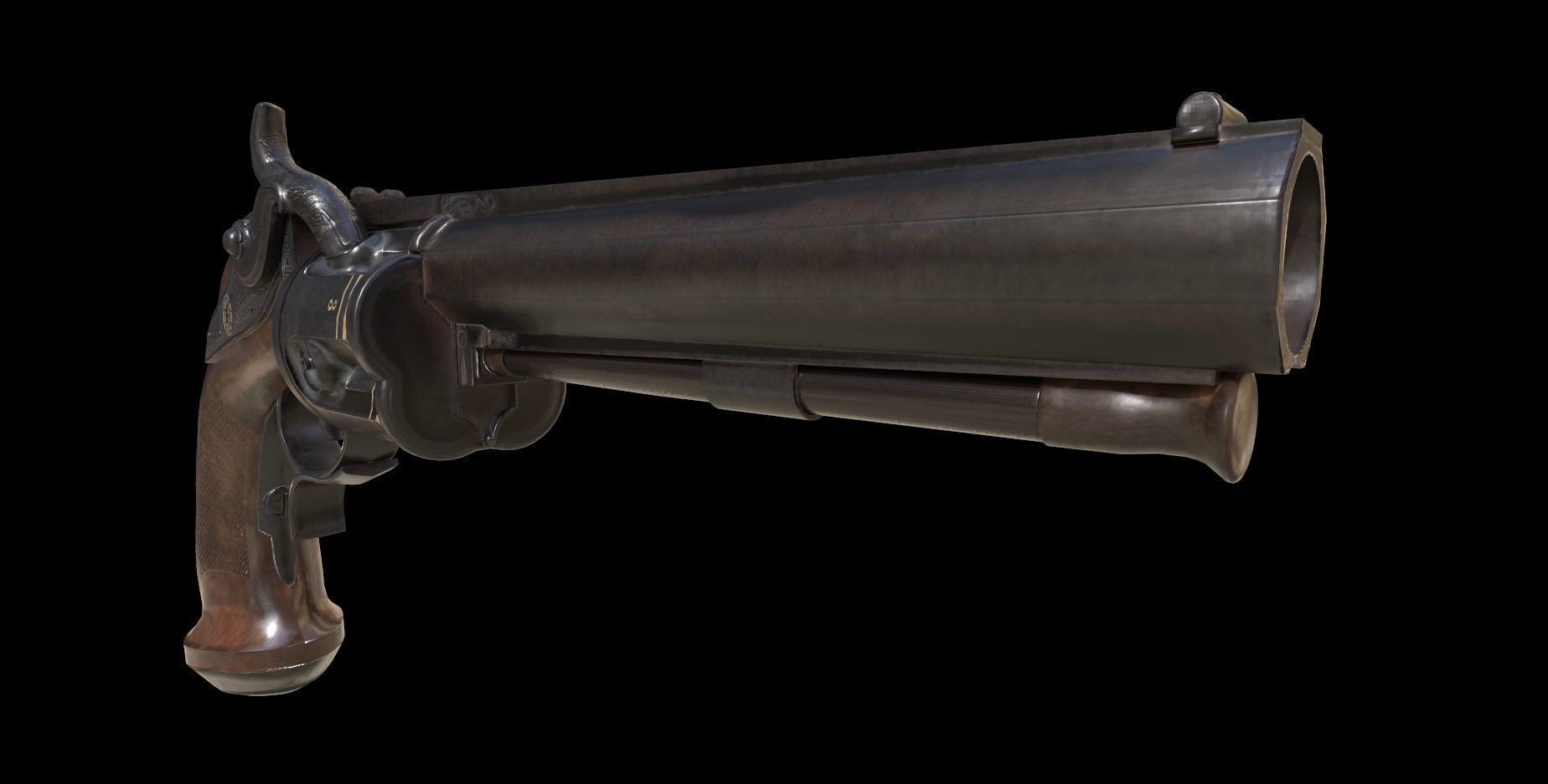 3D model Italian Collier Revolver VR / AR / low-poly | CGTrader