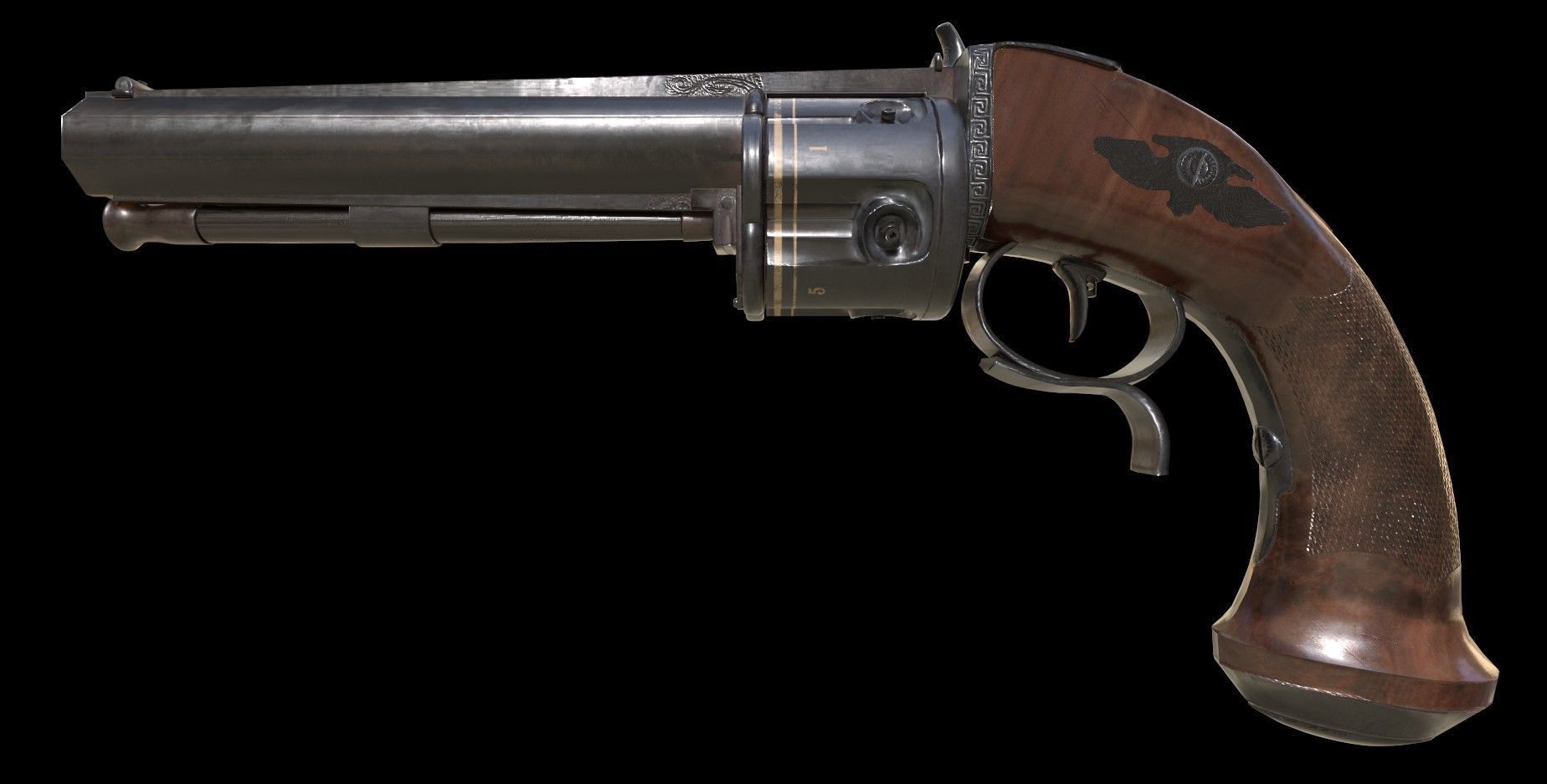 3D model Italian Collier Revolver VR / AR / low-poly | CGTrader