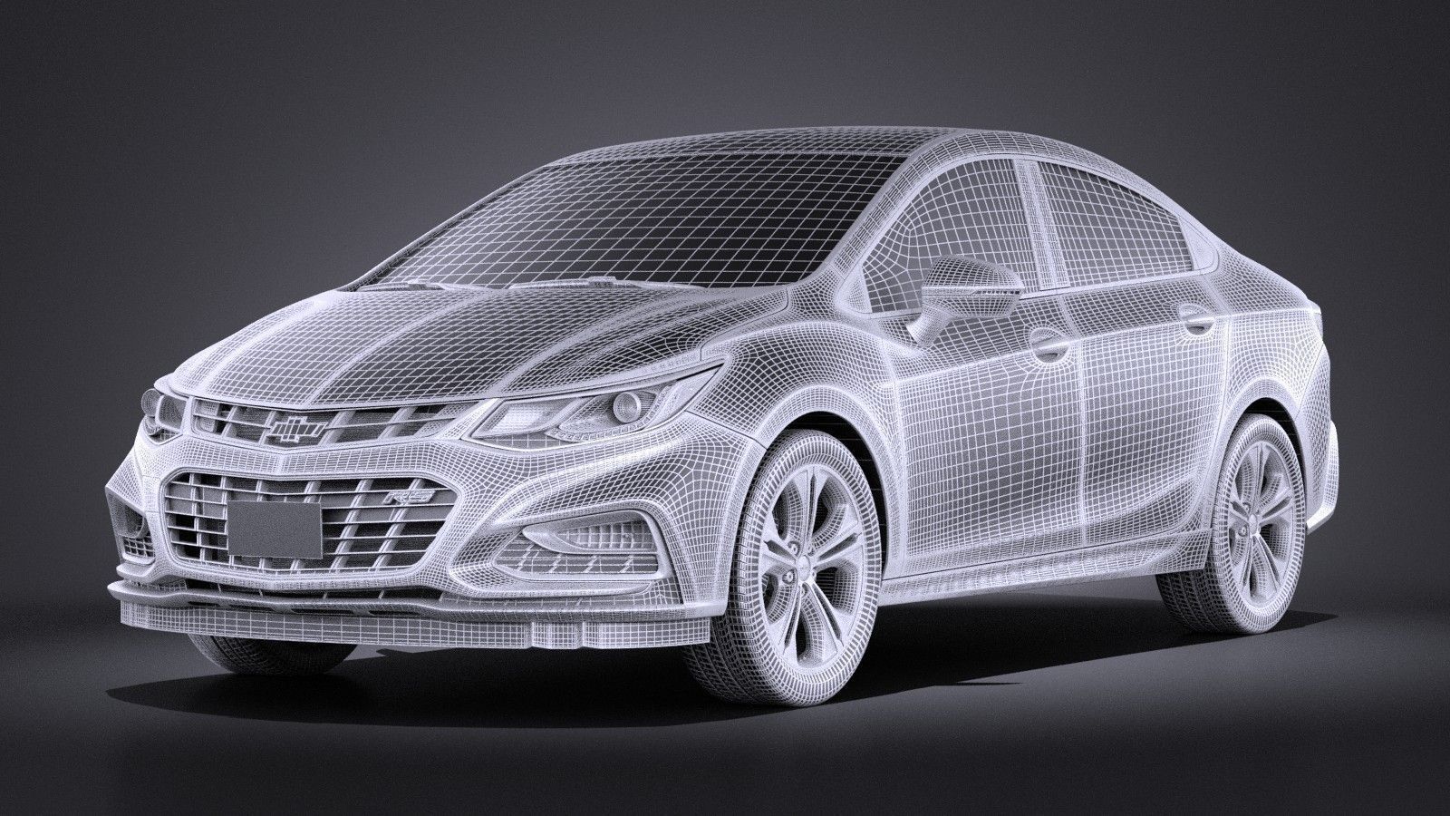 Chevrolet Cruze sedan 2016 VRAY 3D model | CGTrader