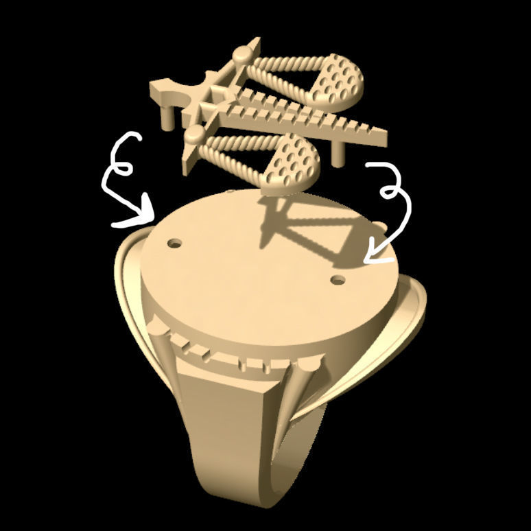 Scale Justice Ring 3D model 3D printable | CGTrader