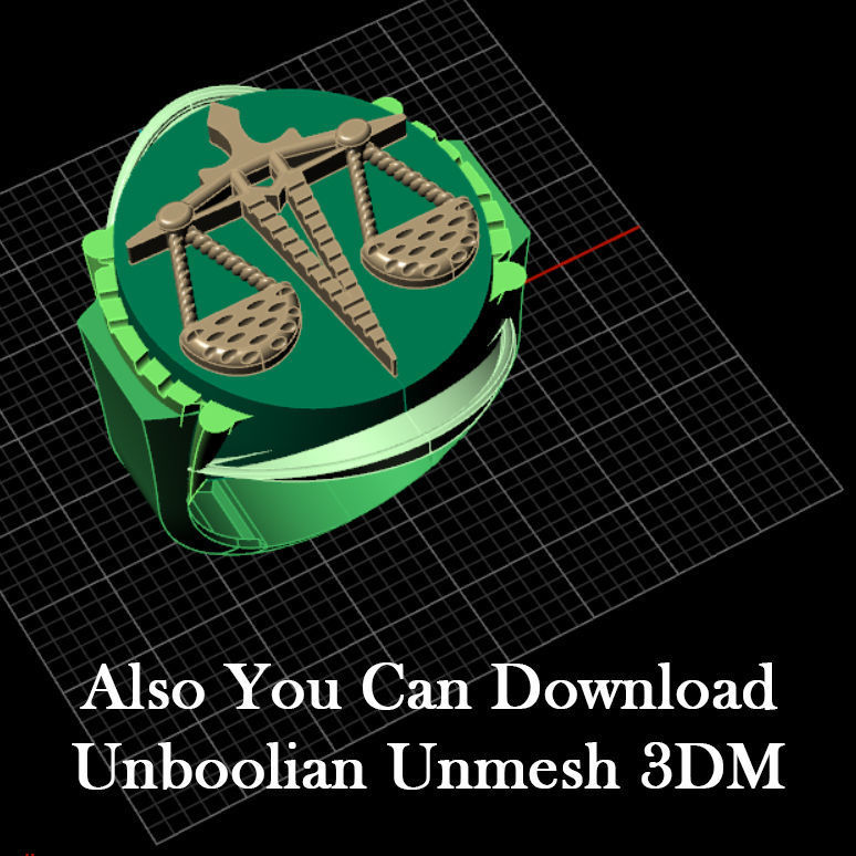 Scale Justice Ring 3D model 3D printable | CGTrader