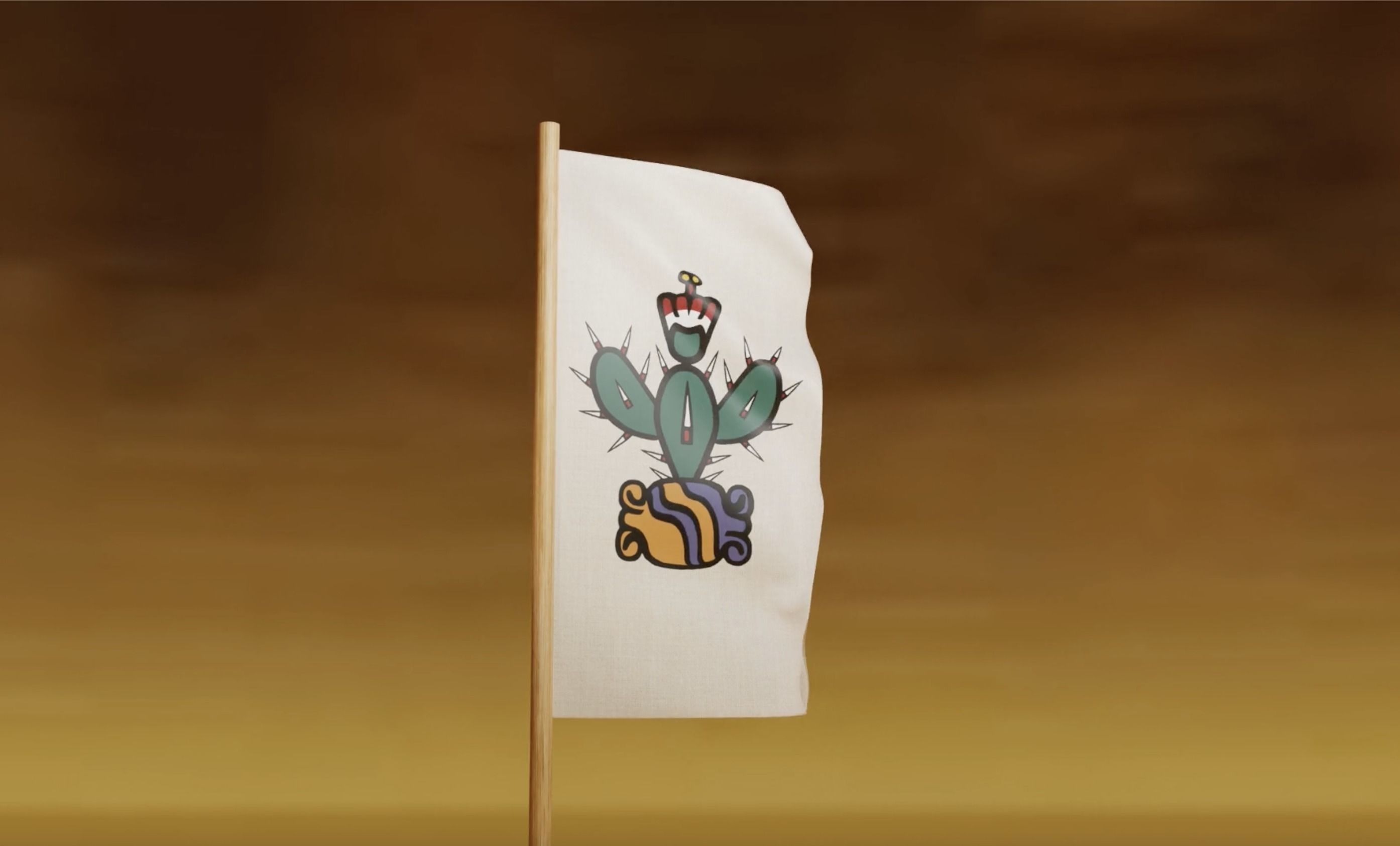 Historical Aztec flag 3D model | CGTrader