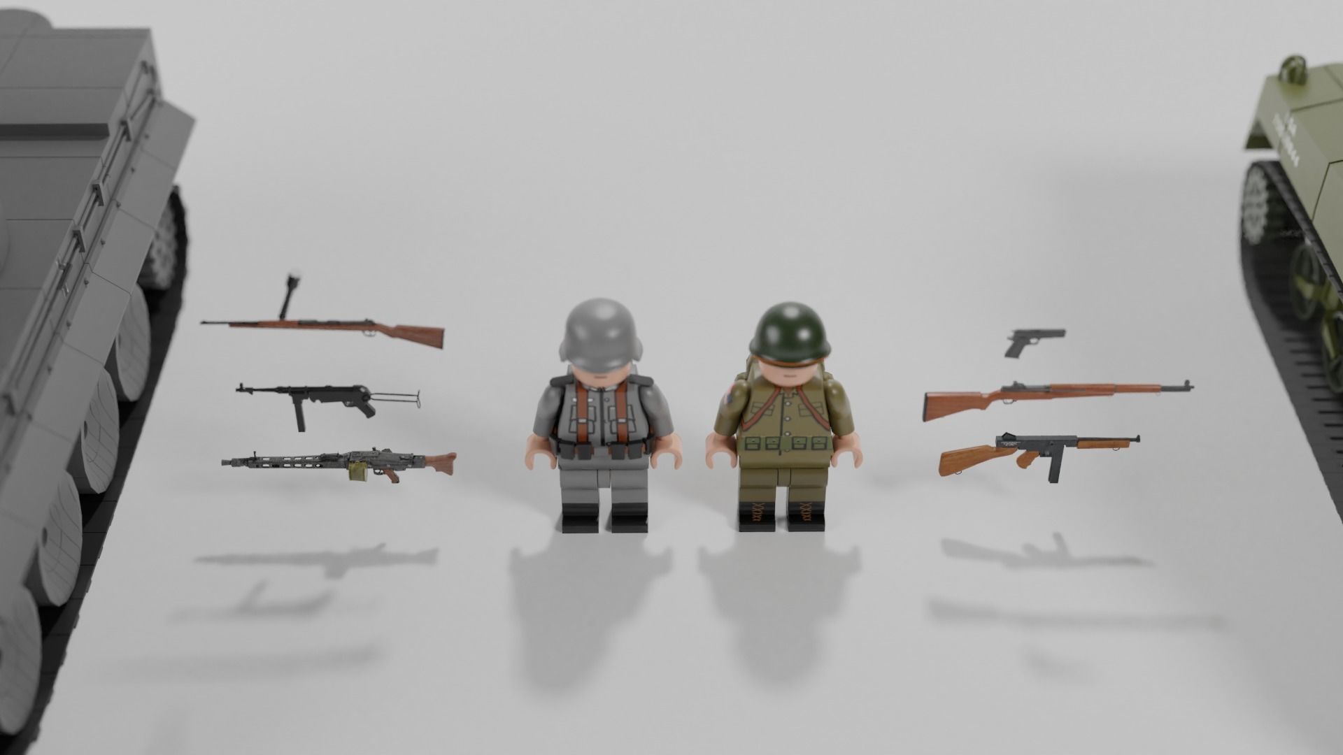 3D model Lego WW2 Soldiers and Tanks VR / AR / low-poly | CGTrader