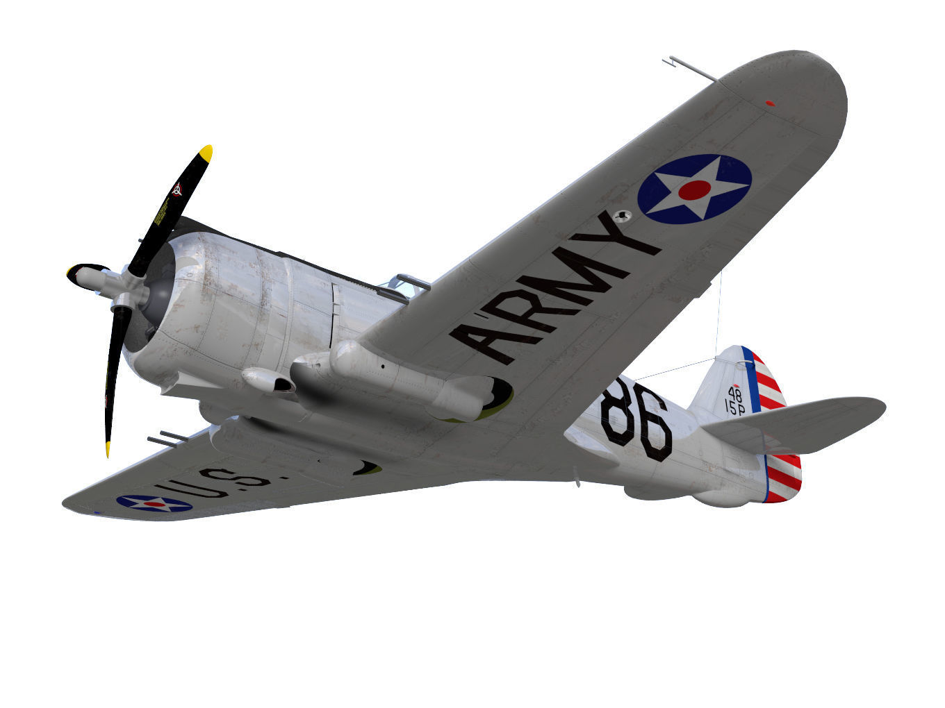 Curtiss Wright P36 3D model | CGTrader