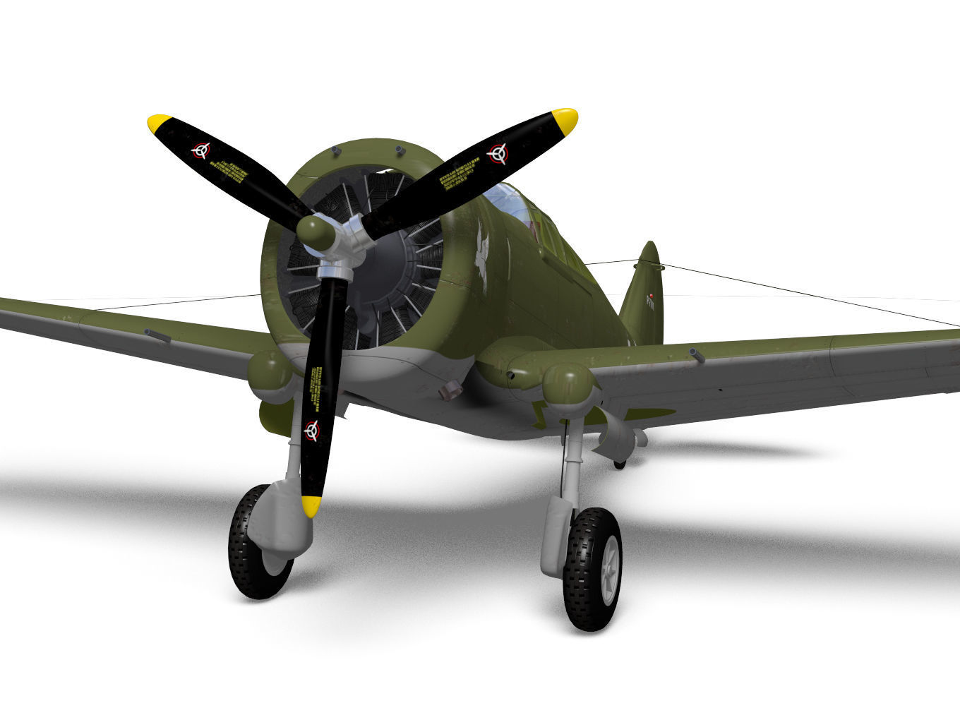 Curtiss Wright P36 Hawk75 A5 3D model | CGTrader