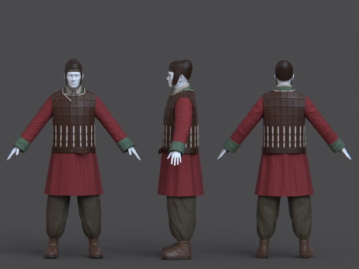 04-Ancient Chinese Armor-Qin dynasty 3D model | CGTrader