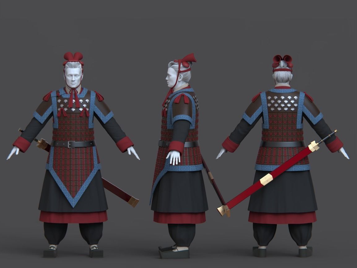 04-Ancient Chinese Armor-Qin dynasty 3D model | CGTrader