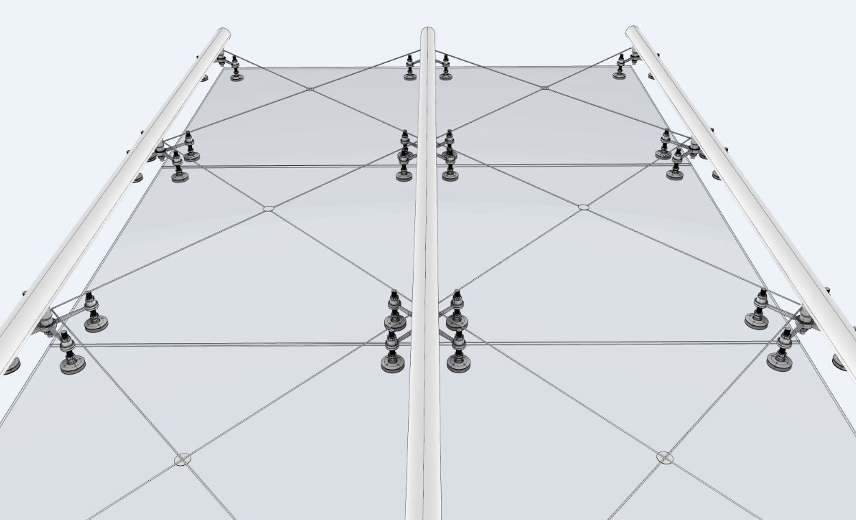 Glass Structure -Spider System 3D model | CGTrader