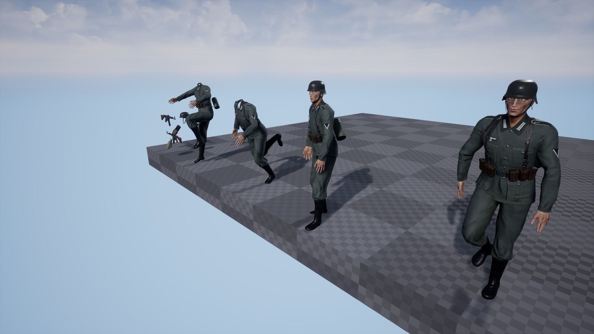 3D model German Soldier WWII with MP44 VR / AR / low-poly | CGTrader