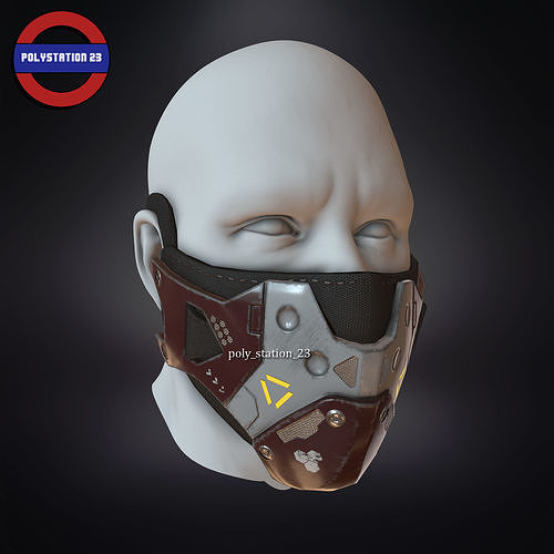 3D model sci fi face mask v1 VR / AR / low-poly | CGTrader