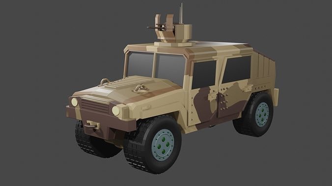 3D model assault humvee VR / AR / low-poly | CGTrader
