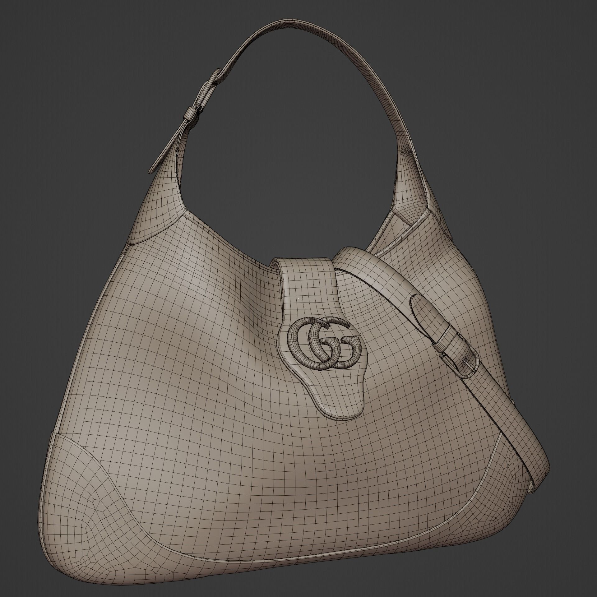 Gucci large Aphrodite shoulder bag visualization 3D model | CGTrader