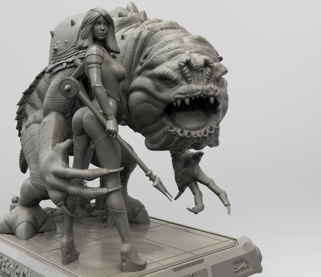 STAR WARS RANCOR TAMER GIRL PIN UP 3D model 3D printable | CGTrader