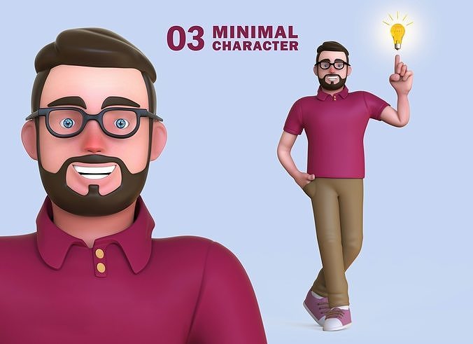 3D model Minimal Man Character 03 VR / AR / low-poly | CGTrader