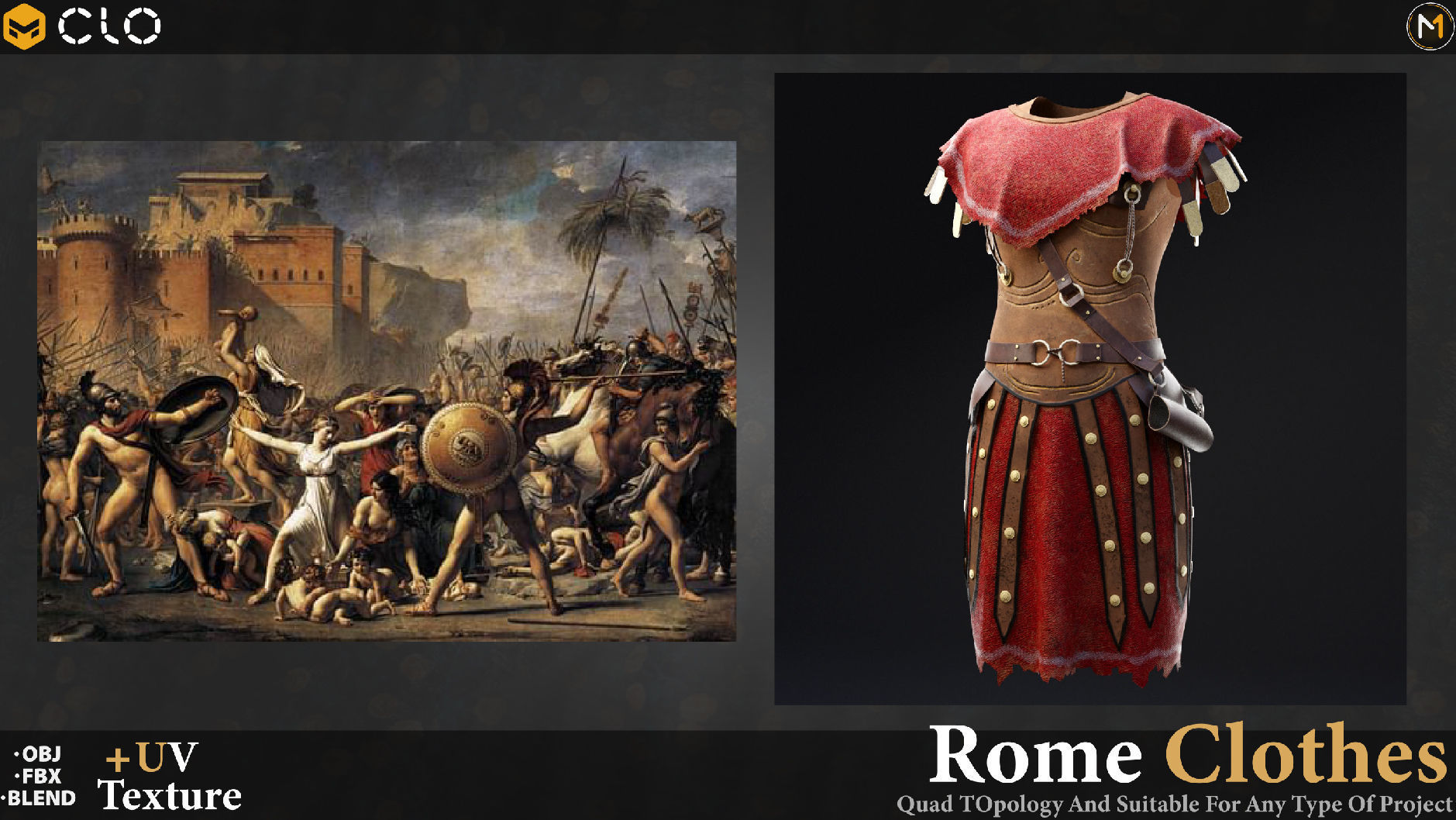 3D model Rome Clothes- Blend Fbx Obj Project file VR / AR / low-poly | CGTrader