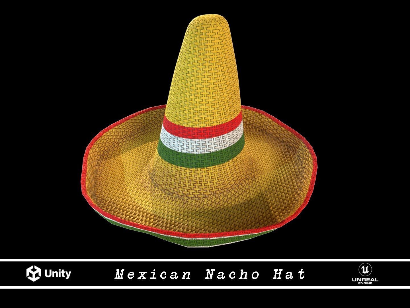 3D model Mexican Hat - Nachos Mexican Hat VR / AR / low-poly | CGTrader